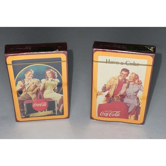 Coca Cola | Games | 2 Packs Of Sealed Retro Looking Coca Cola Playing ...